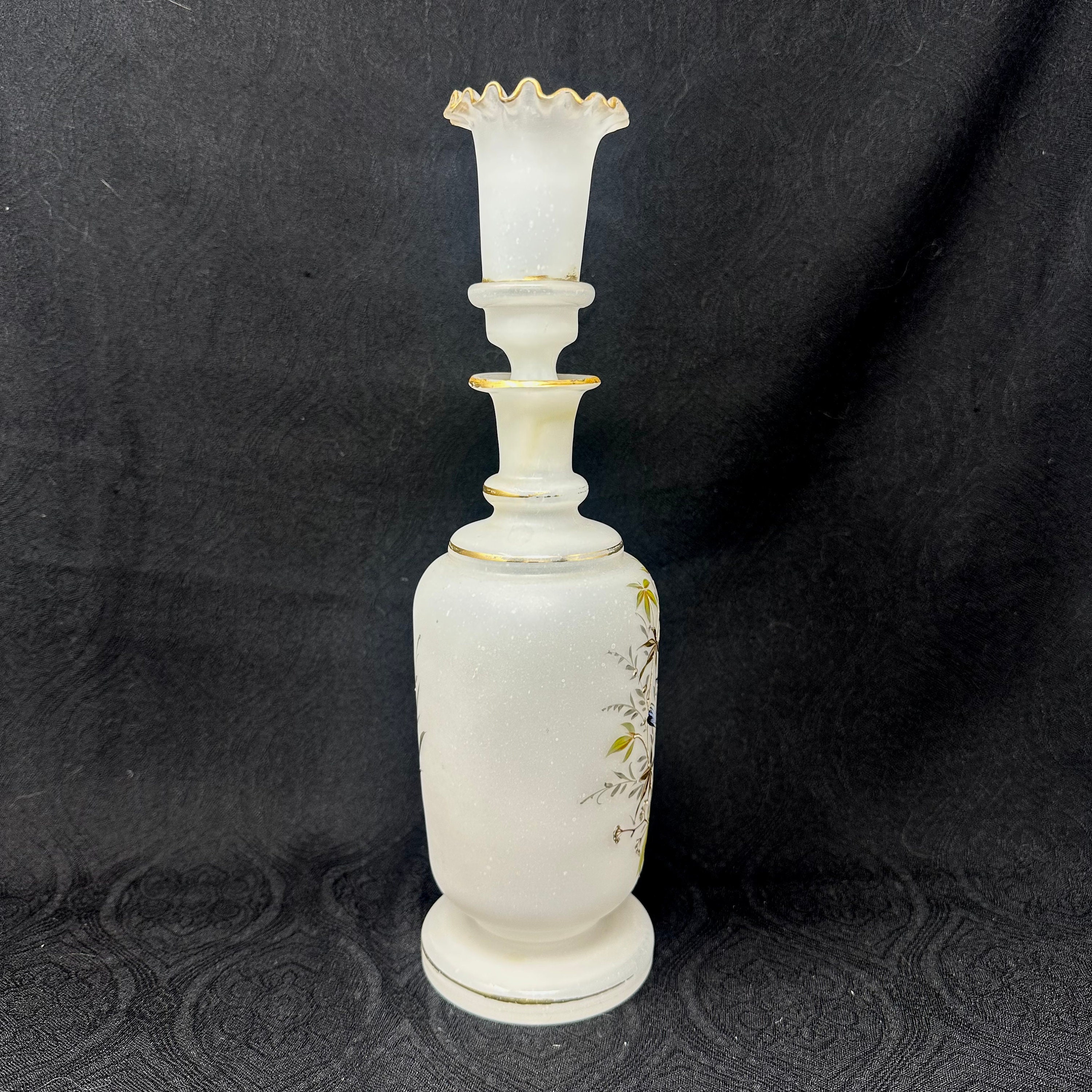 Antique Victorian Bristol Glass Vanity Bottle / Decanter With - Etsy