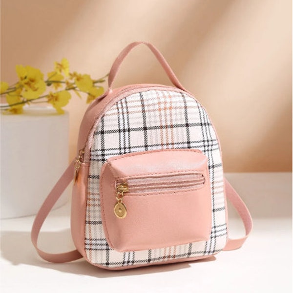 Plaid Backpack - Etsy