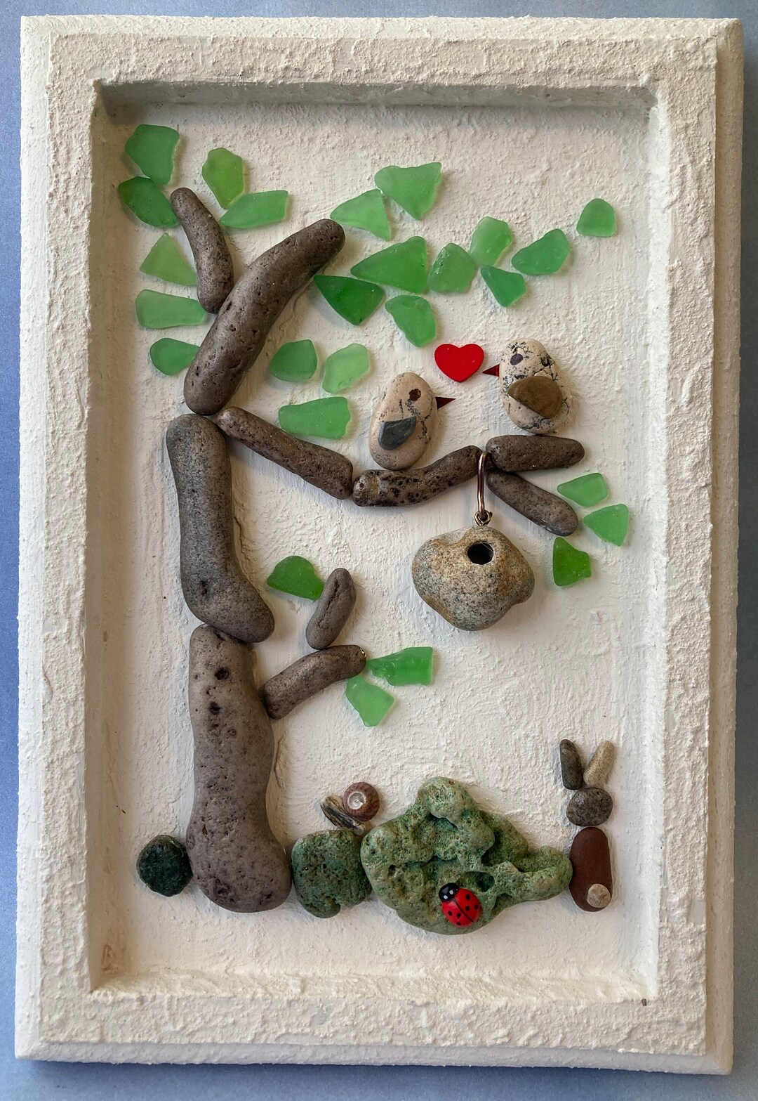 Family of Birds in the Forest, Pebble Art - Etsy
