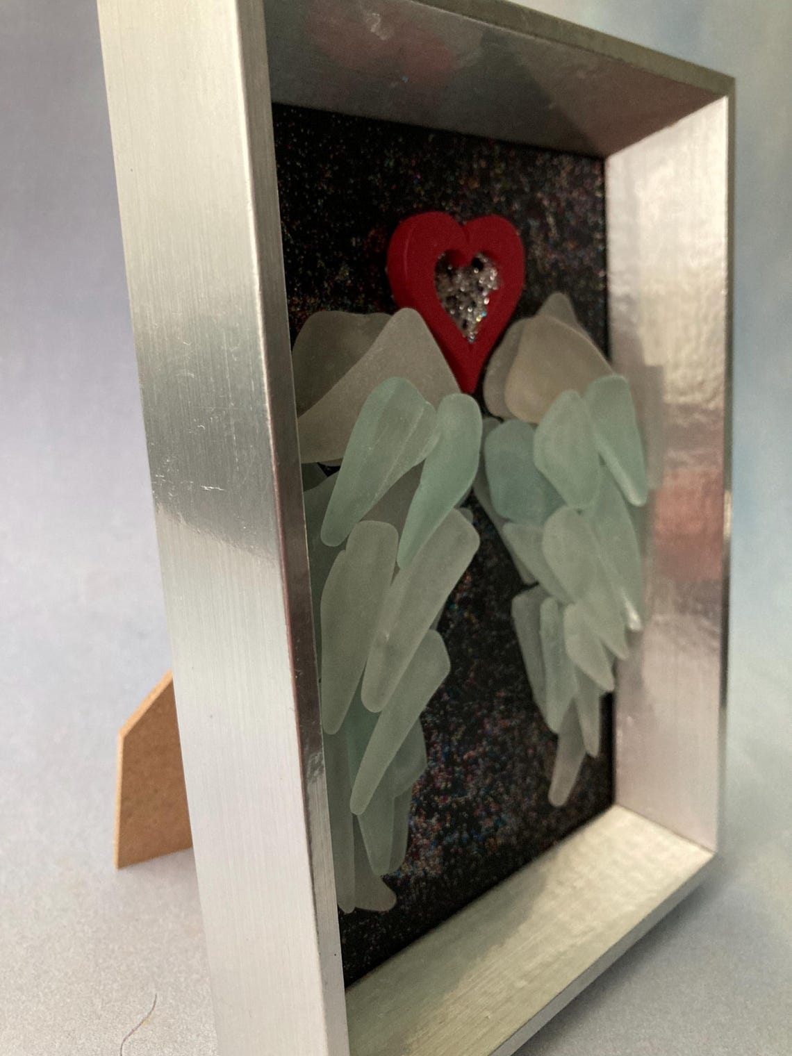 Angel Wings, Sea Glas Sculpture, Sea Glass Art, Sea Glass Mosaic - Etsy