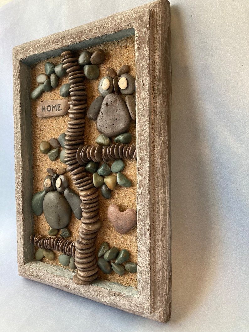 Owl Pebble Art Love Home Tree - Etsy