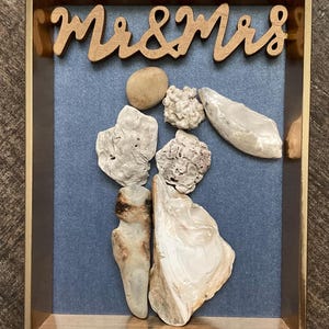 Sea Shell Art Couple, Anniversary Gift, Meaningful Gift, Wedding Gift ...