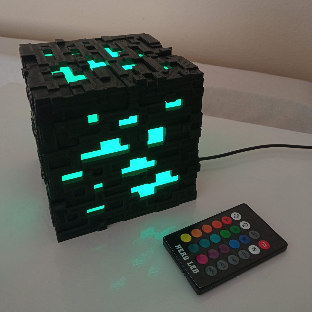 Minecraft Night Light, Mine Craft Diamond Light, Rgb Night Light - Etsy