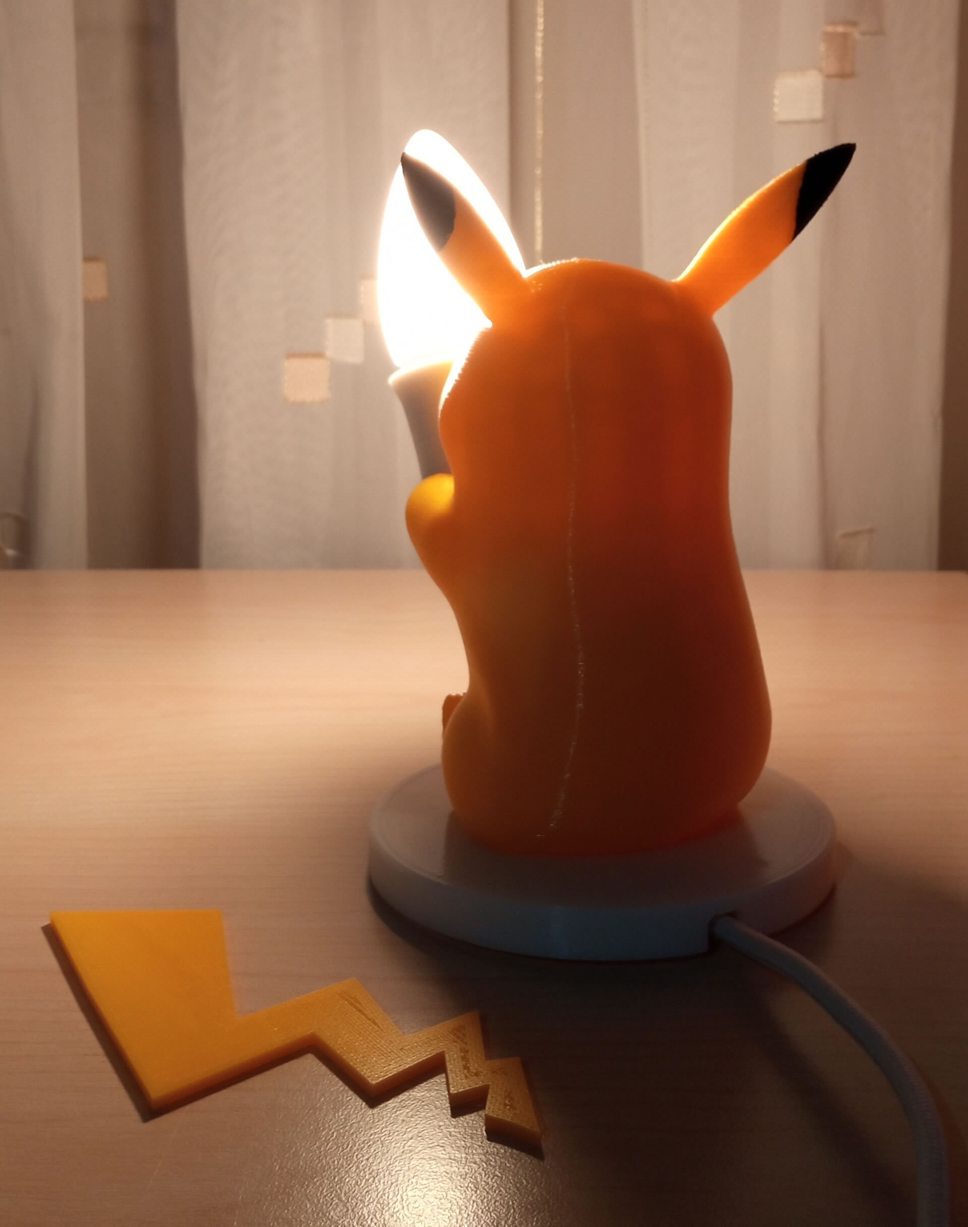 Pikachu Lamp Pokemon Pikachu Pikachu Night Light 3D Printed | Etsy