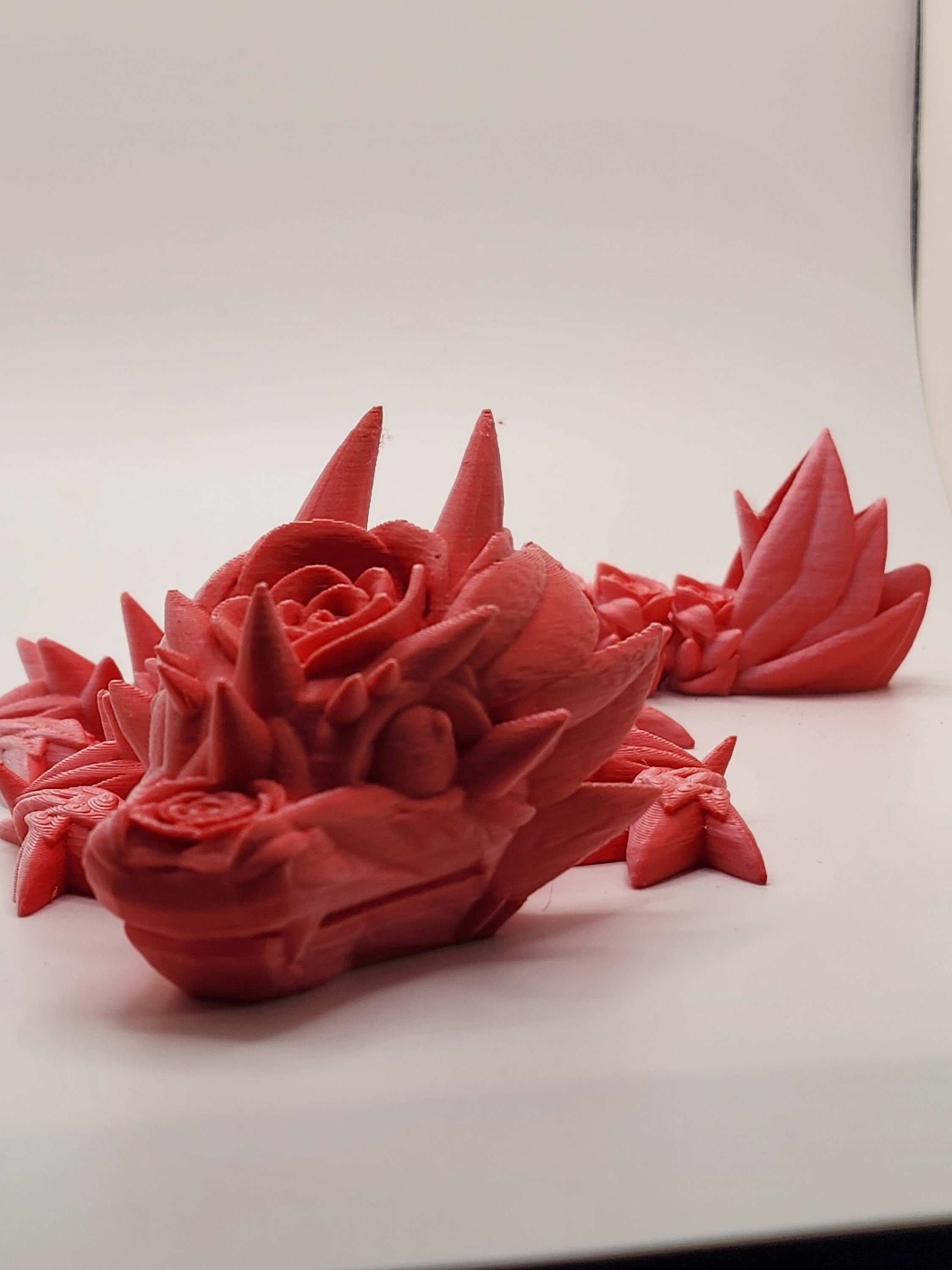 Rose Dragon Pink Dragon Cinderwing 3d Designs Approx 11 Inches Long - Etsy