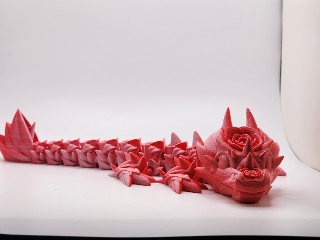 Rose Dragon Pink Dragon Cinderwing 3d Designs Approx 11 Inches Long - Etsy
