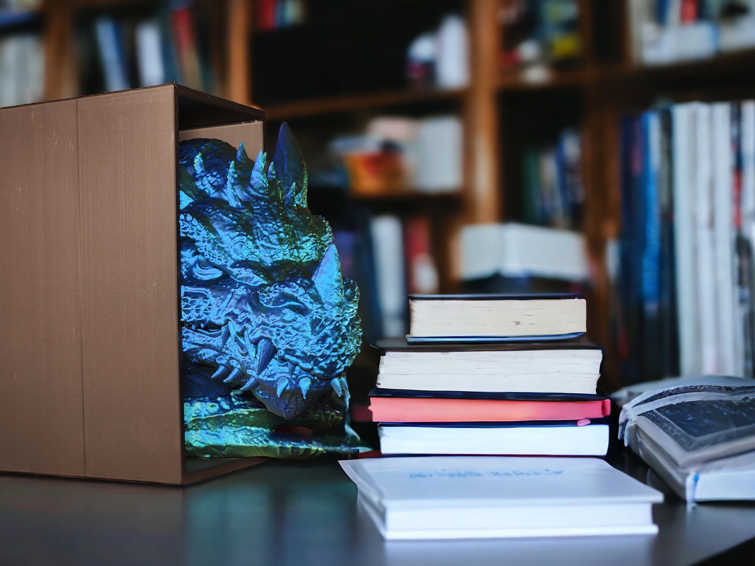 Dragon Flame Decor Dragon Bookend | Pops Off Your Shelf | Solid Build ...