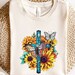 Christian Cross Shirt Floral Christian Sweatshirt Easter Christian Tee ...