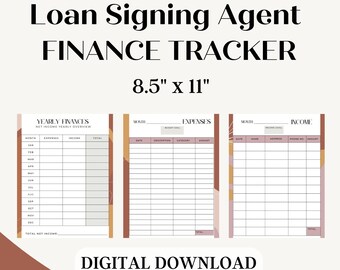 Loan Signing Agent Planner - Etsy