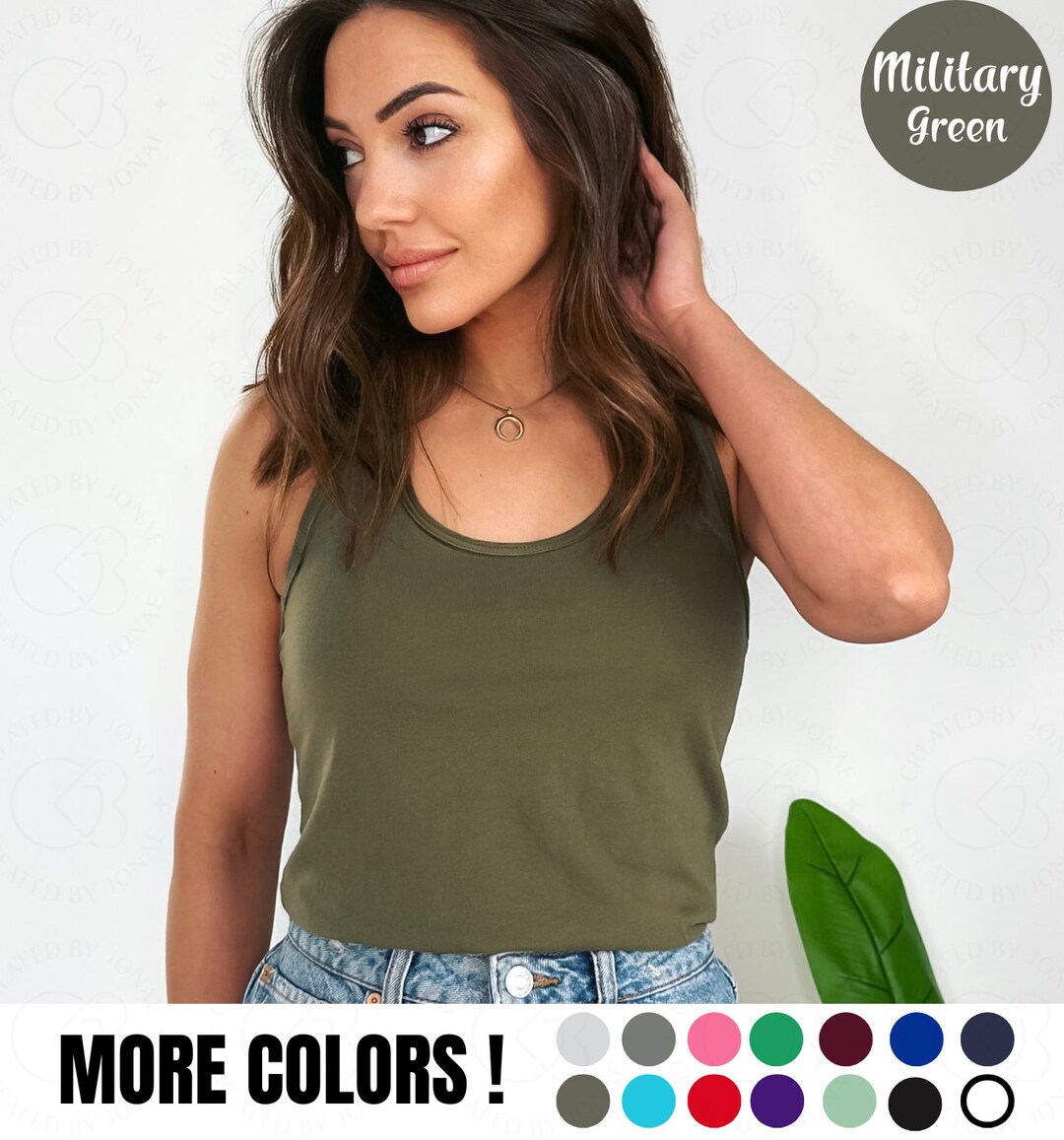 Tank Top Women Tank Top Blank Tee Racerback Tank Plain Shirt Blank ...