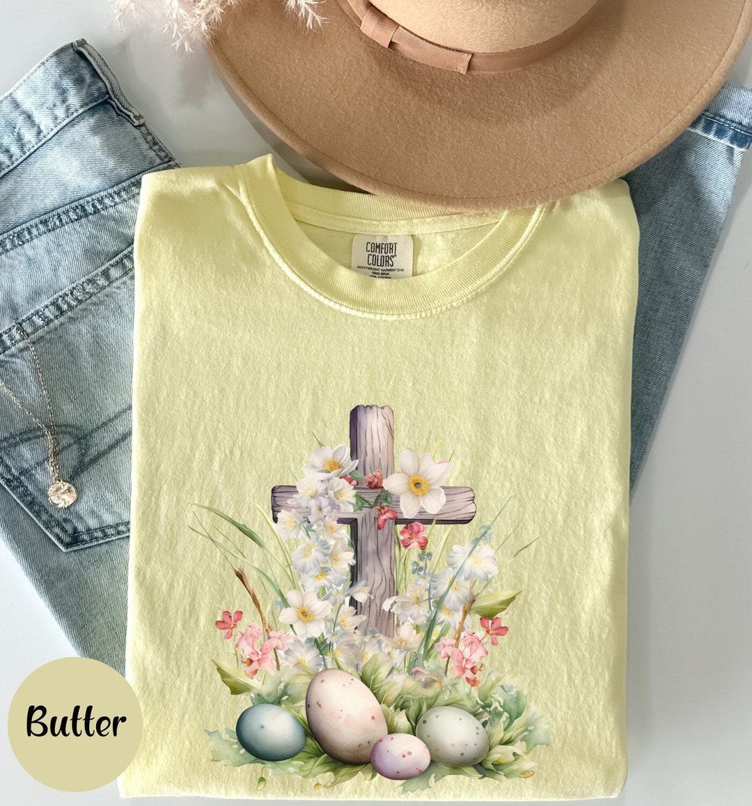 Easter Shirt Easter Christian Cross Easter Religious Easter Clothing ...