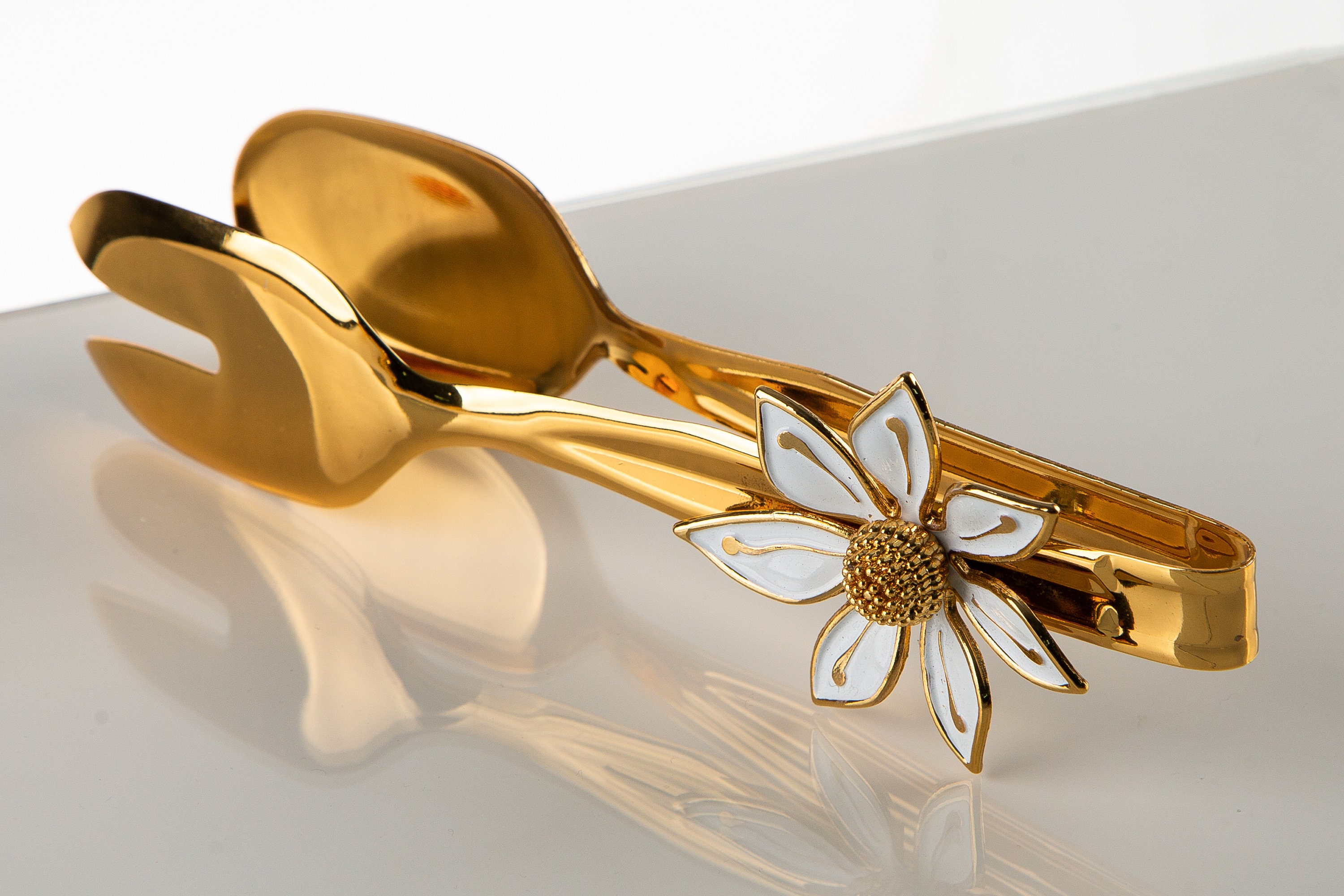 Serving Tongs Set Gold Kitchen Utensils With Butterfly and Flower ...