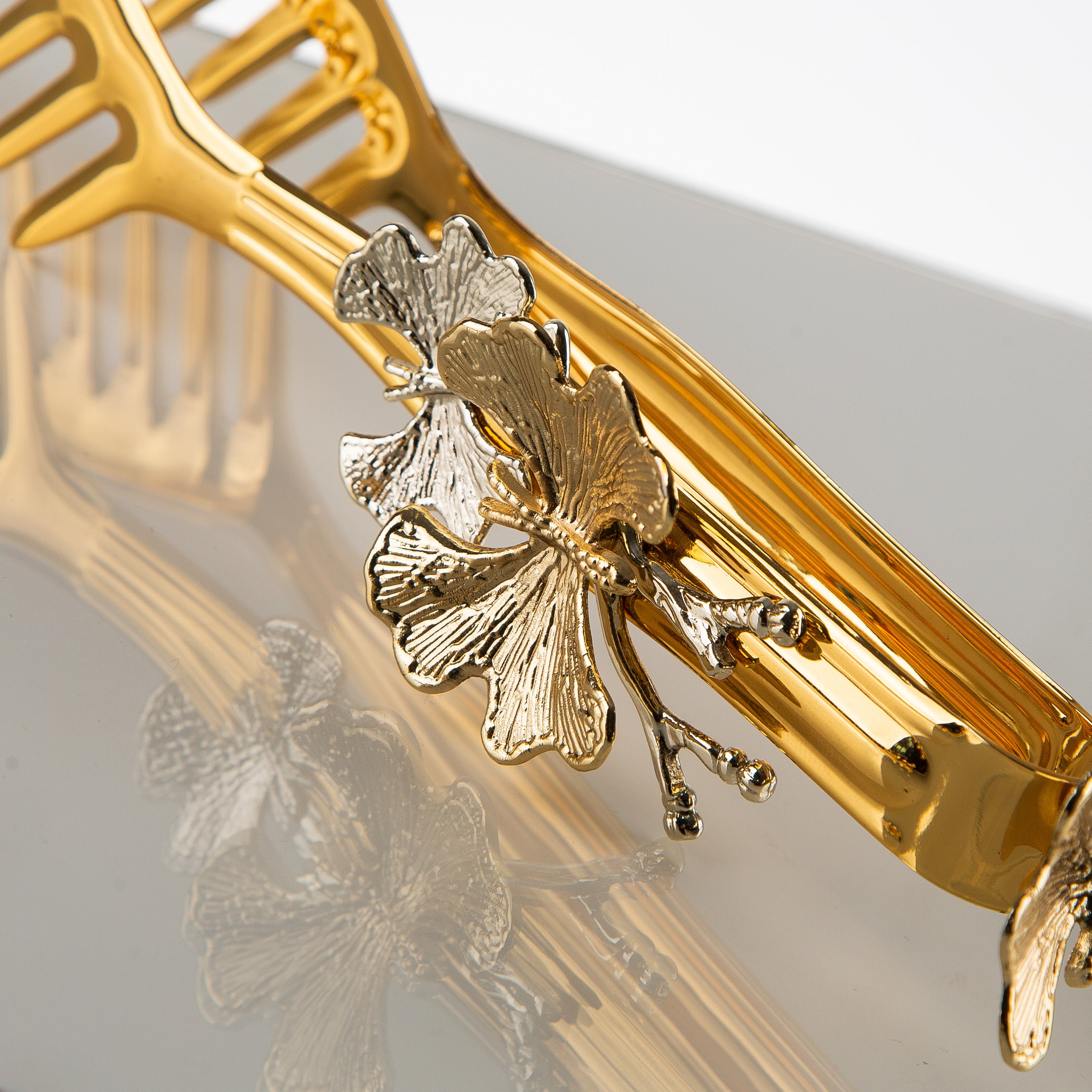 Serving Tongs Set Gold Kitchen Utensils With Butterfly and Flower ...