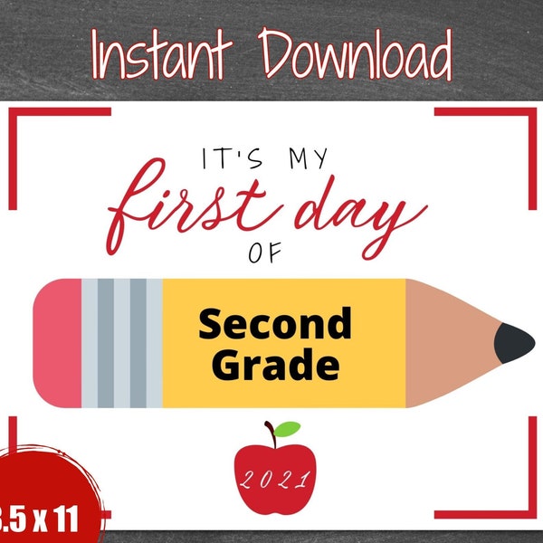 First Day of School Printable, First Day of Pre-k, Pre-kindergarten ...