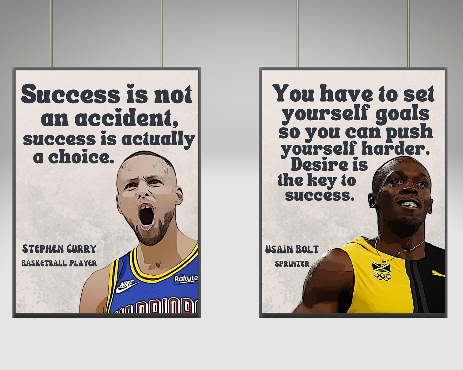 Retro Inspirational Athletes set of 8 Printable Posters - Etsy