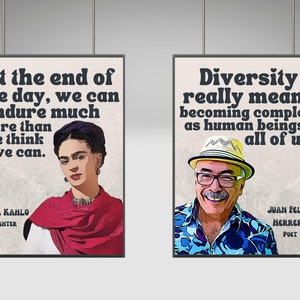 Retro Hispanic Leaders in History (set of 8) Printable Posters ...