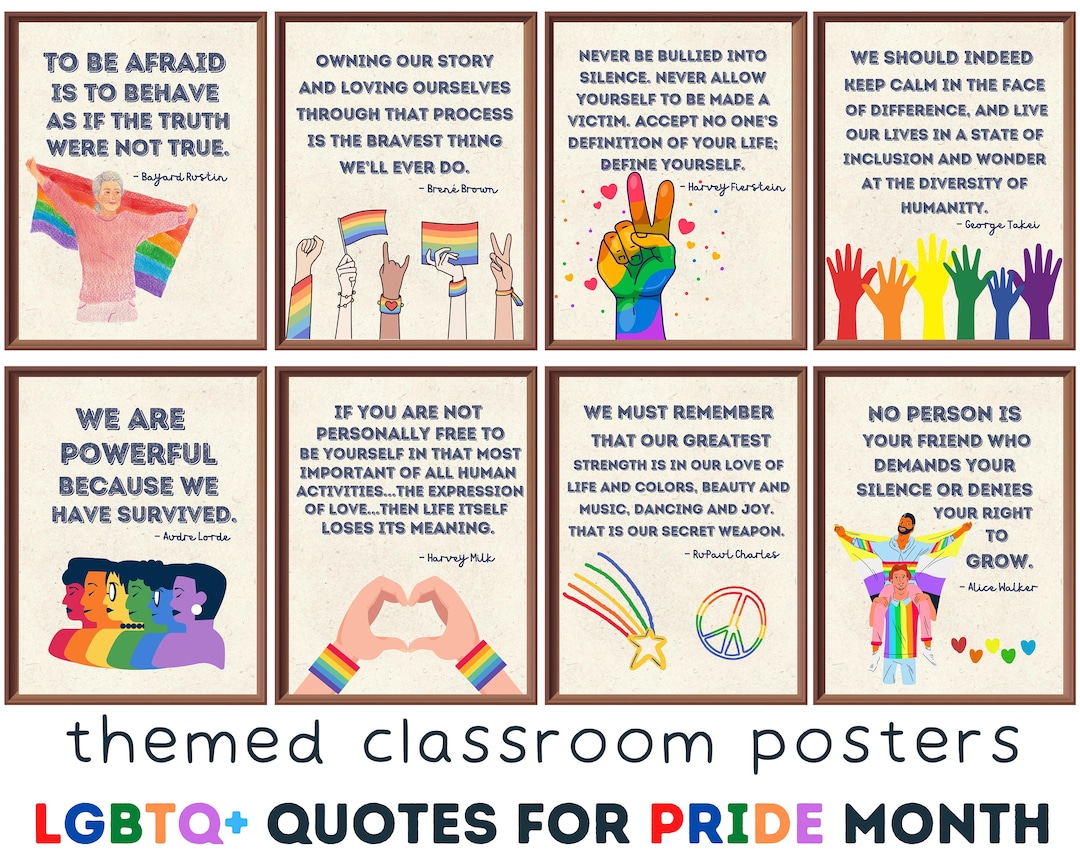 LGBTQ Quotes set of 8 Printables LGBT History Month - Etsy