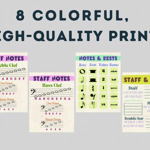 Music Education (set of 8) Printable Posters, Music Classroom Decor ...