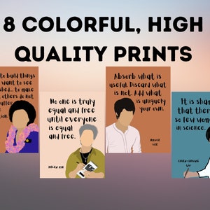 Boho Chic Asian Leaders in History set of 8 Printable Posters ...