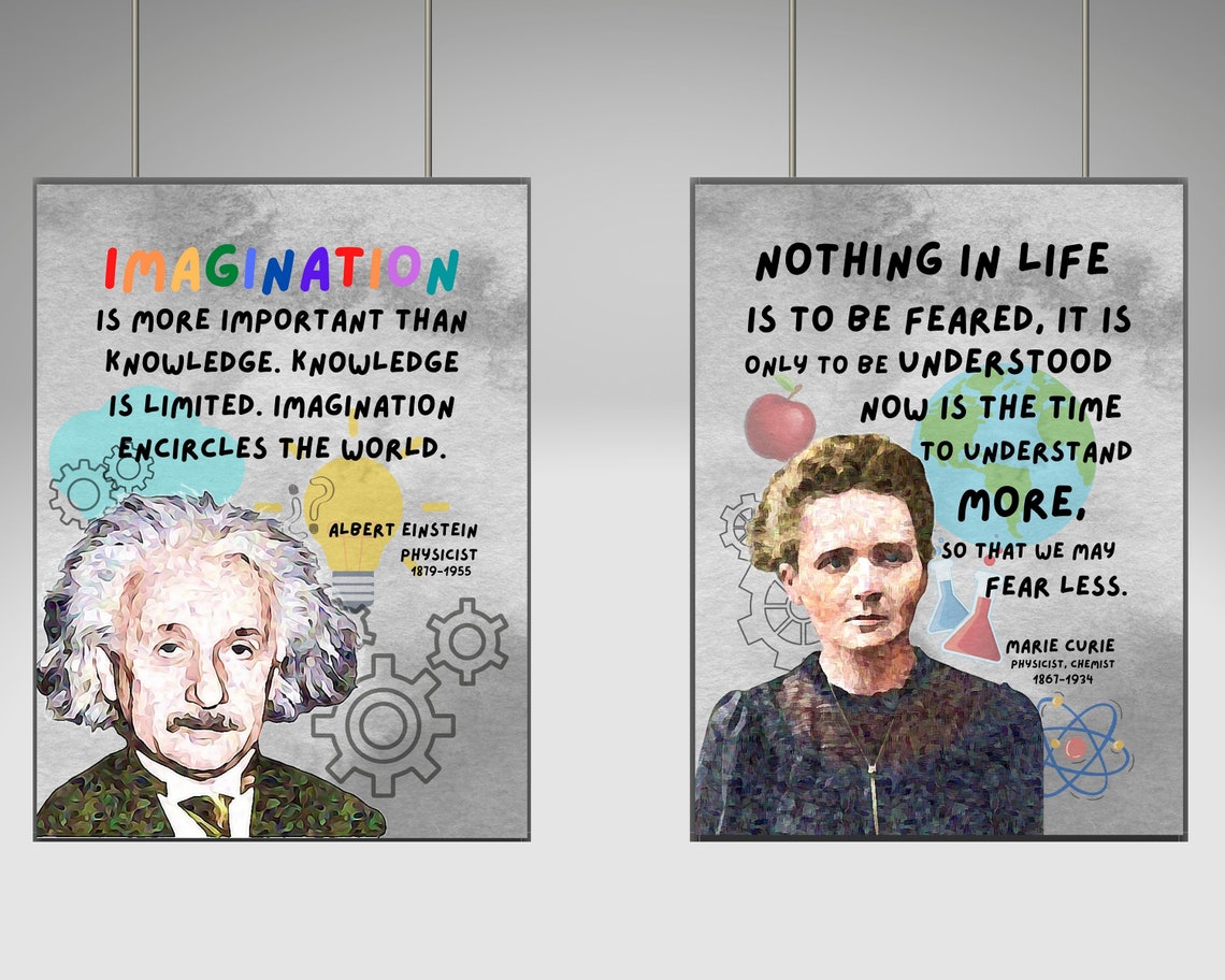 Famous Scientists Posters set of 8 Printable Science - Etsy Canada