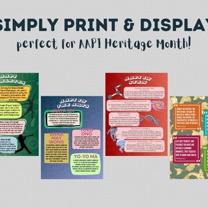 AAPI Heritage Month (set of 8) Printable Posters, Asian American and ...