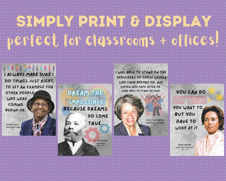 Famous Black Scientists/inventors (set of 8) Printable, Science ...