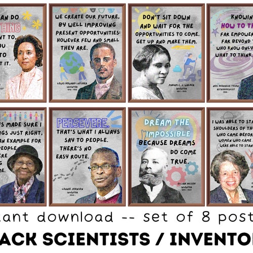 Famous Black Scientists/inventors set of 8 Printable - Etsy