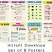Music Education set of 8 Printable Posters, Music Classroom Decor ...