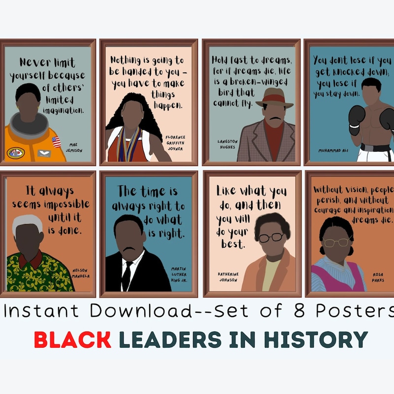 Black Leaders Wall Art - Etsy