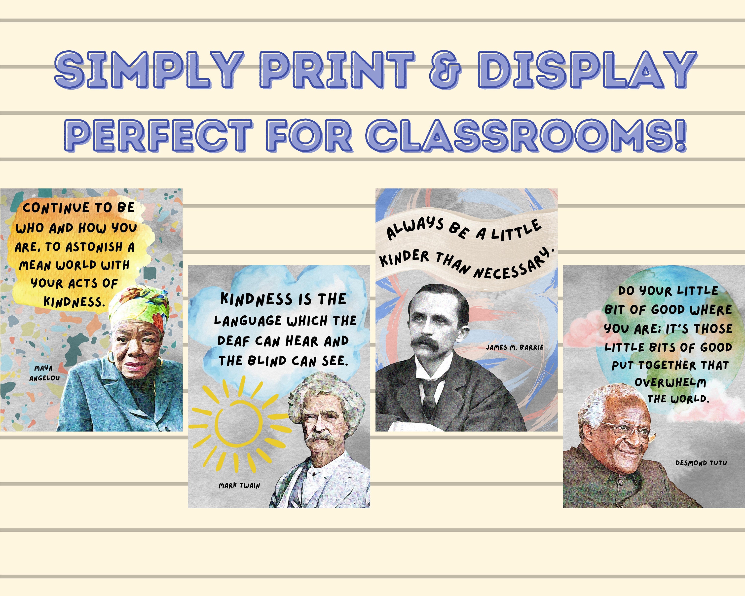 Kindness Matters (set of 8) Printable Posters, Inspirational Quotes ...