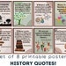 History Quotes set of 8 Printables History Classroom Decor - Etsy