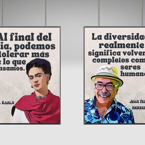 SPANISH Hispanic Leaders in History (set of 8) Printable Posters ...