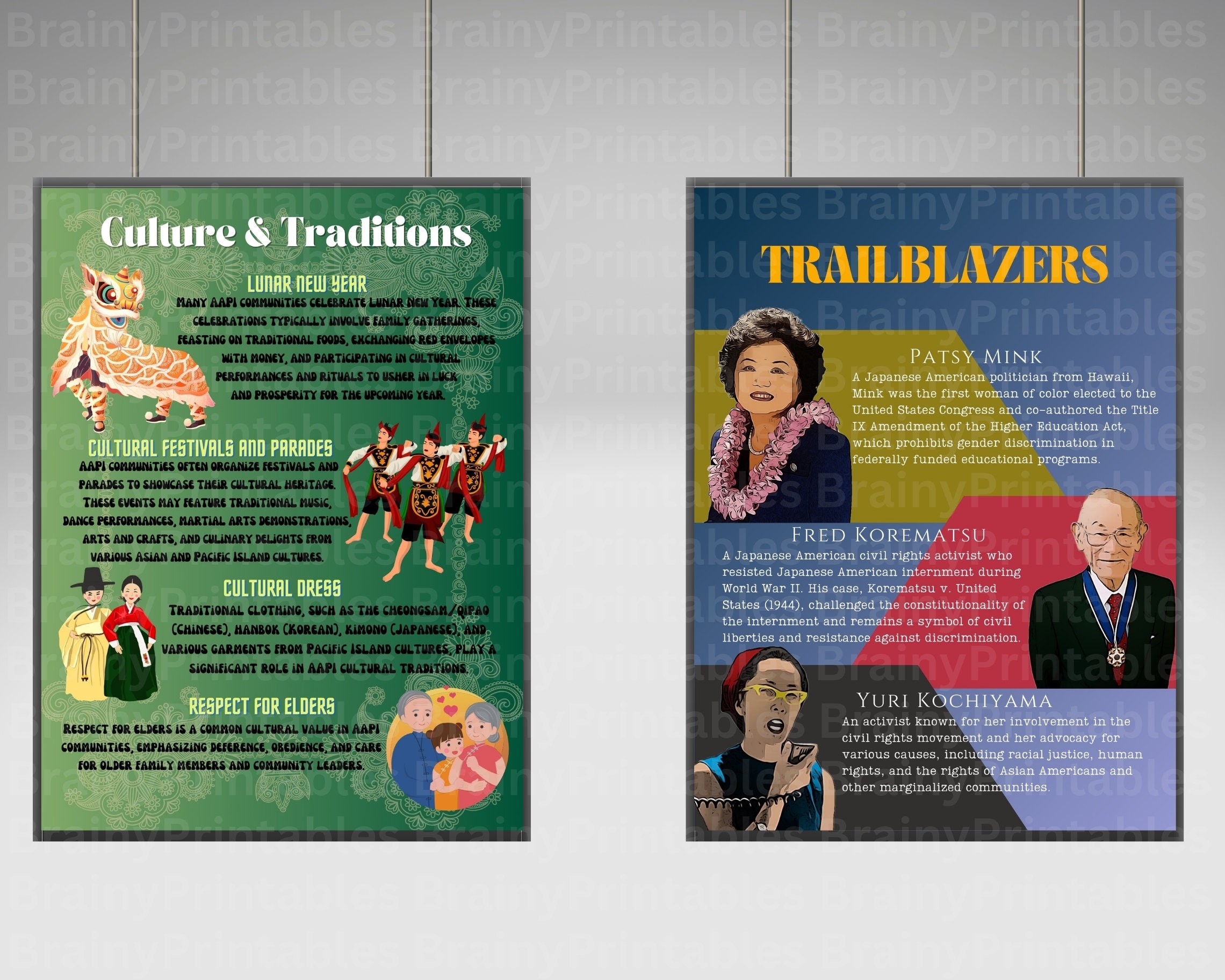 AAPI Heritage Month (set of 8) Printable Posters, Asian American and ...