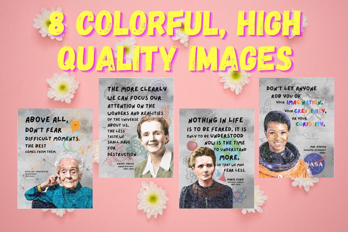 Famous Scientists Posters set of 8 Printable Science | Etsy UK