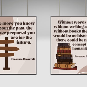 History Quotes (set of 8) Printables, History Classroom Decor ...