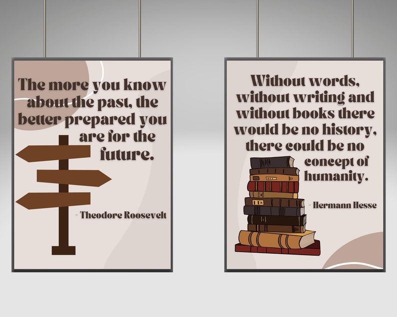 History Quotes set of 8 Printables History Classroom Decor - Etsy