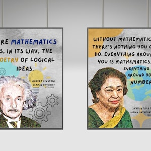 Buy Famous Mathematicians Posters (set of 8) Printable, Math Classroom ...
