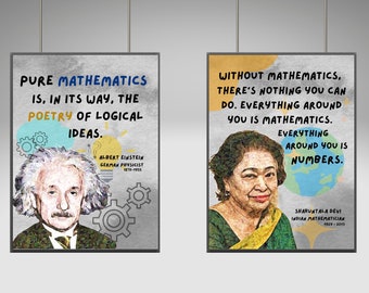 Famous Mathematicians Poster