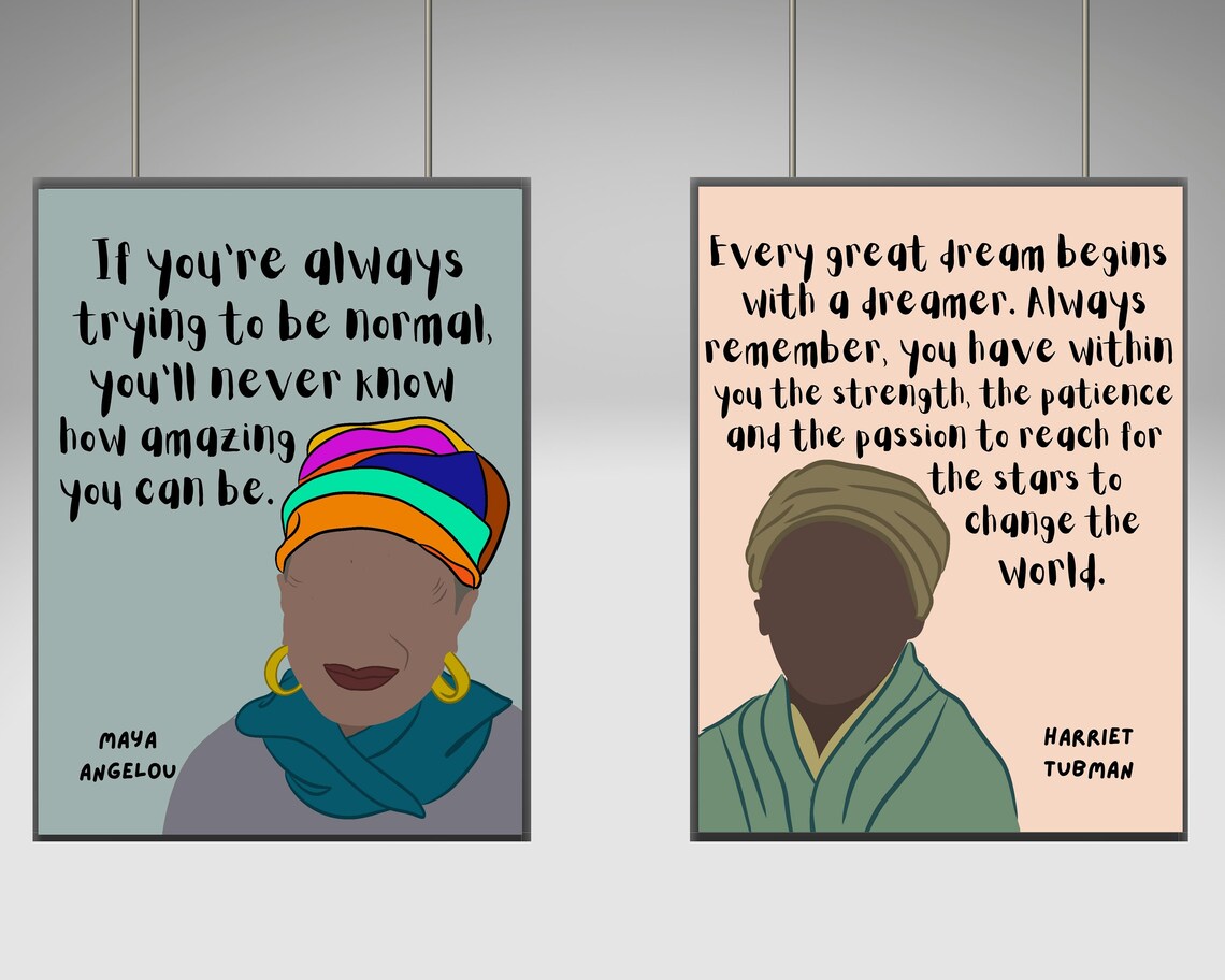 Iconic Black Women in History (set of 8) Printable Posters, Black ...