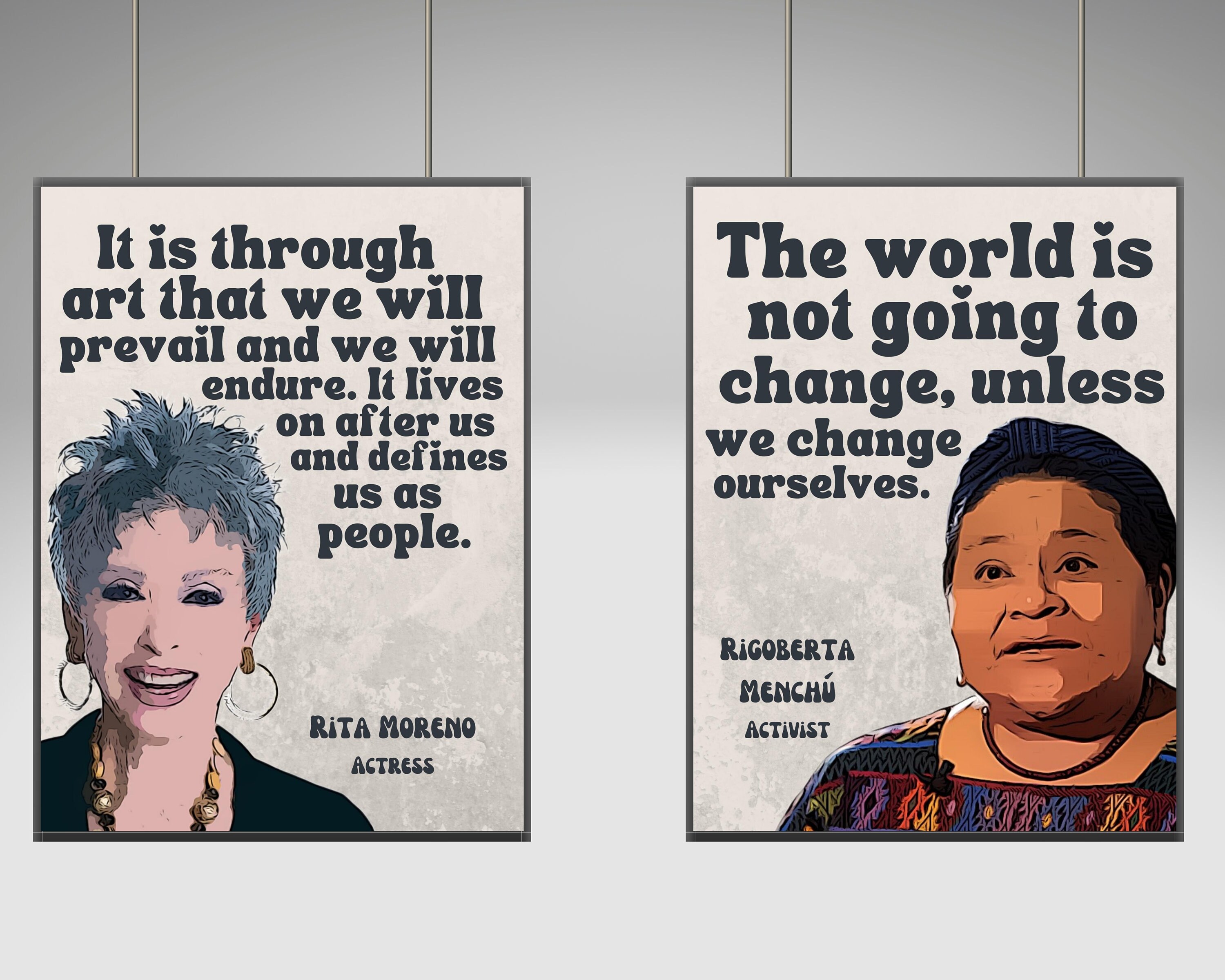 Retro Latina Women in History (set of 8) Printable Posters, Women's ...