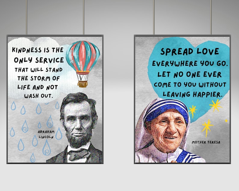 Kindness Matters (set of 8) Printable Posters, Inspirational Quotes ...