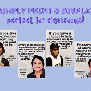 Retro Hispanic Leaders in History (set of 8) Printable Posters ...