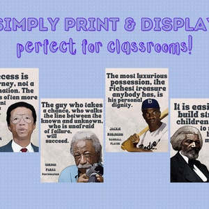 Retro Black Men in History (set of 8) Printable Posters, Black History ...