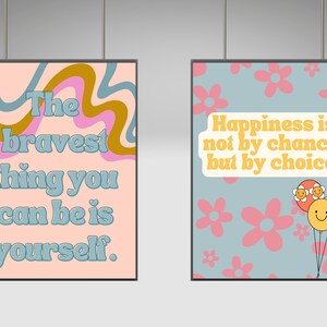 Groovy Poster Set (set of 8) Inspirational Quotes, Retro Classroom ...