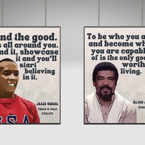 Retro Black Men in History (set of 8) Printable Posters, Black History ...