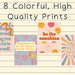 Groovy Poster Set set of 8 Inspirational Quotes, Retro Classroom ...