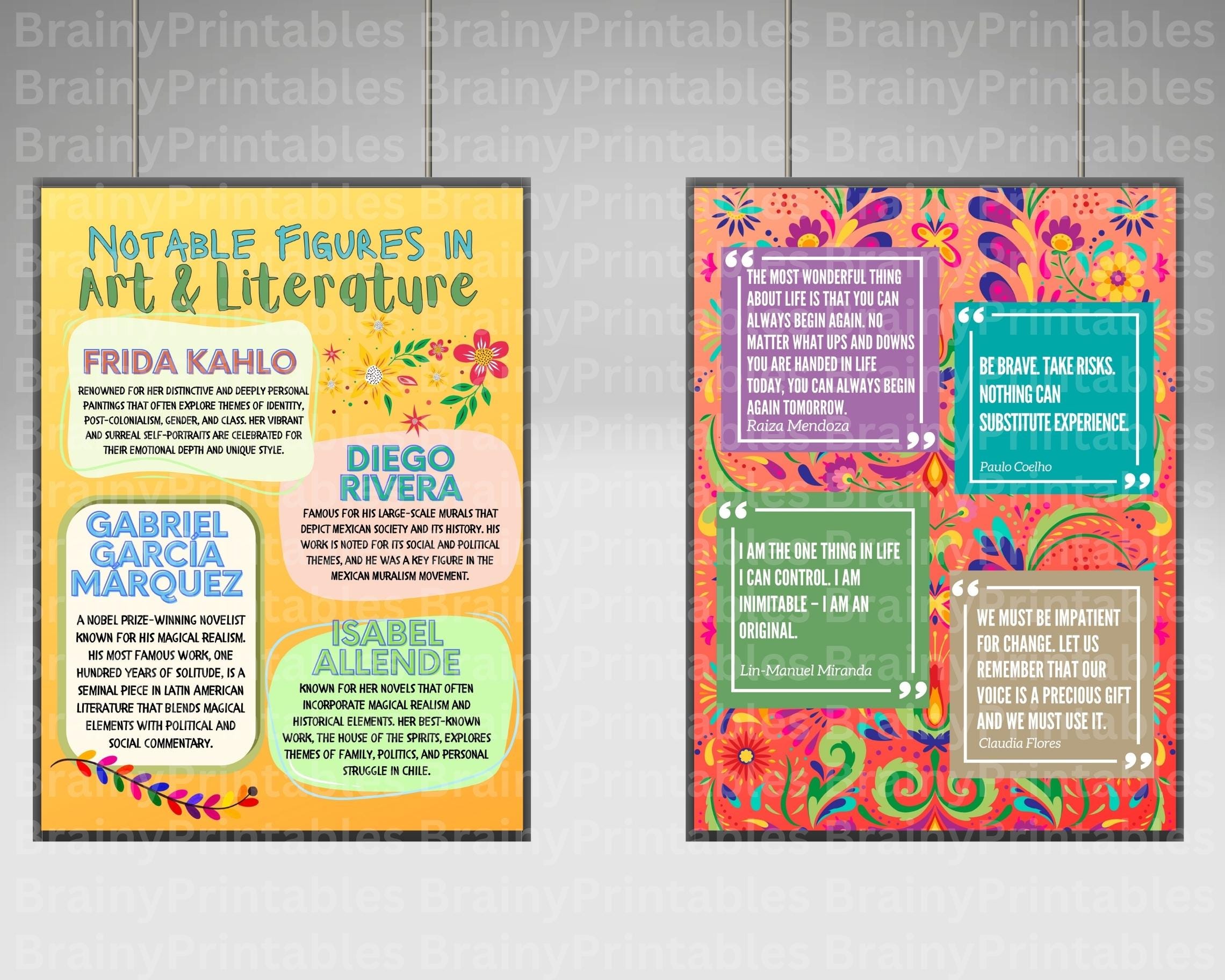 Hispanic Heritage Month (set of 8) Printable Posters, Latinx Heritage ...