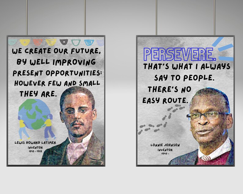 Famous Black Scientists/inventors (set of 8) Printable, Science ...