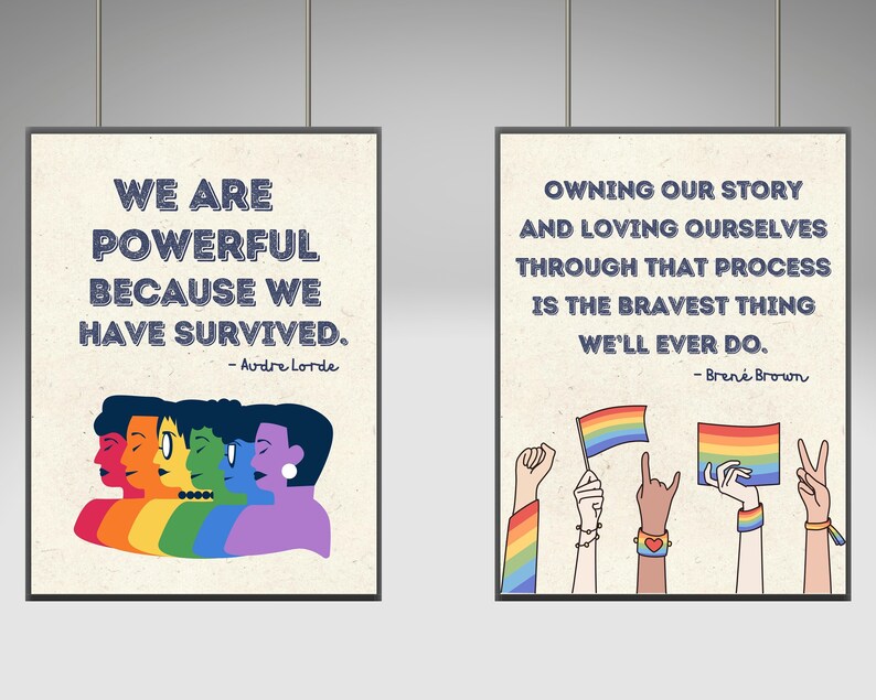 LGBTQ Quotes set of 8 Printables LGBT History Month - Etsy