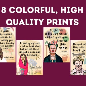 Empowered Women in History (set of 8) Printable Posters, Motivational ...